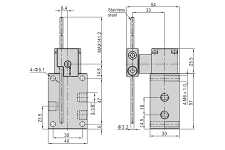 AIRTAC - แมคคานิควาล์ว Mechanical Valve แบบต่างๆ ZM3 Series